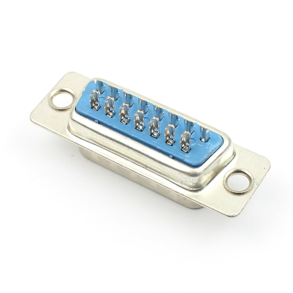 50Pcs D-SUB Male Standard Solder Type 15 Pin Plug Adapter Connector 2 ...