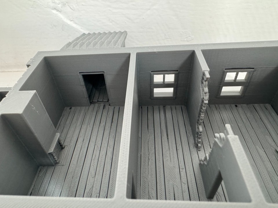 28mm Ruined Farm House Tabletop Terrain Wargaming Buildings Destroyed ...