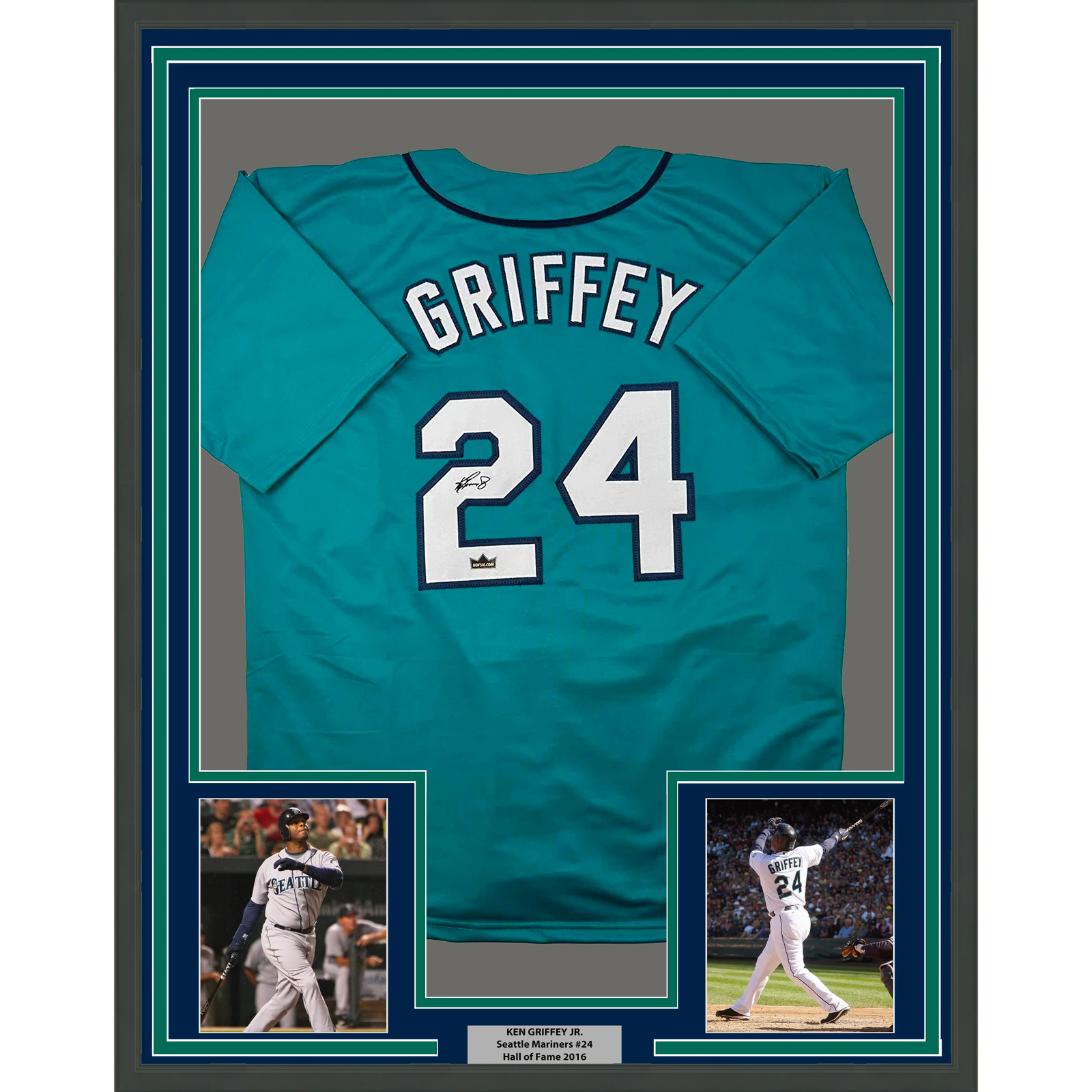 Framed Facsimile Autographed Ken Griffey Jr. 33x42 Reprint Laser Auto ...