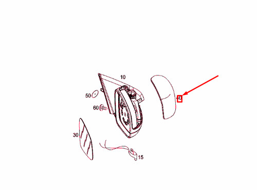 SMART FORFOUR 453 FRONT RIGHT OUTER MIRROR COVER A4538110201 ORIGINAL ...