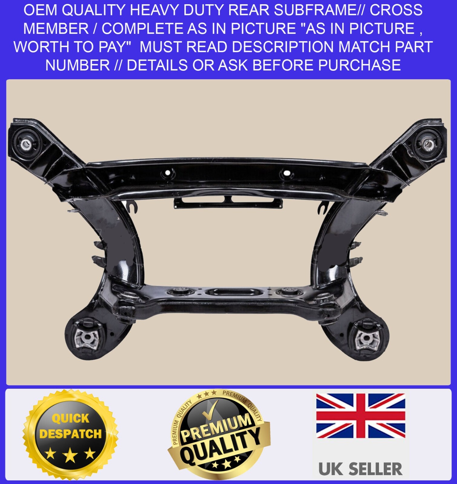 REAR AXLE SUBFRAME CROSSMEMBER FOR MERCEDES C-CLASS C204 S204 W204 2007 ...