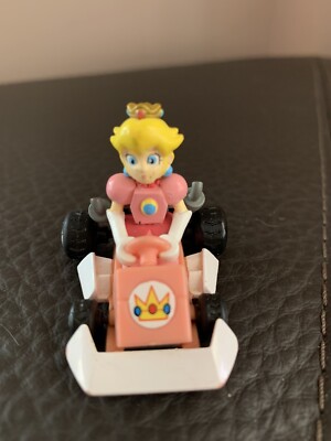 Super Mario Bros Mini Princess Peach Racers Racing Kart Car Toy Doll | eBay