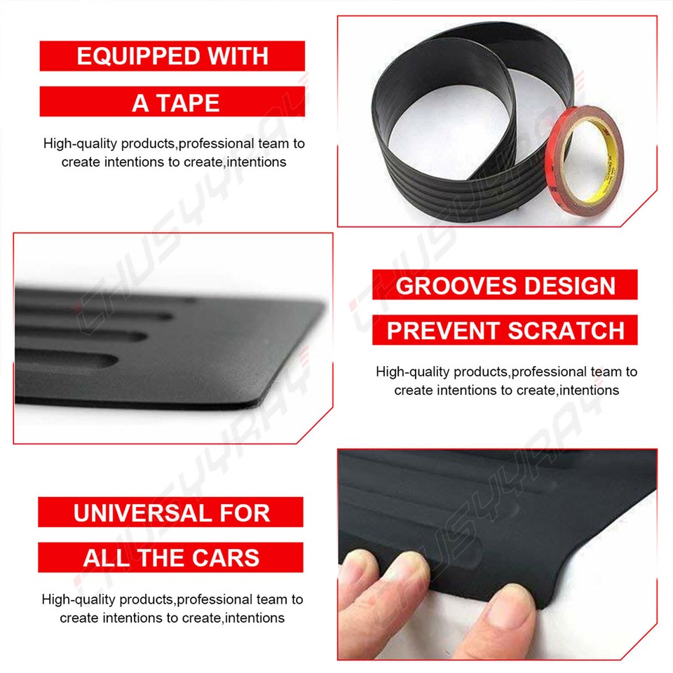 Rear Bumper Guard Rubber Protector Trim Cover Scuff Car Trunk Protector ...