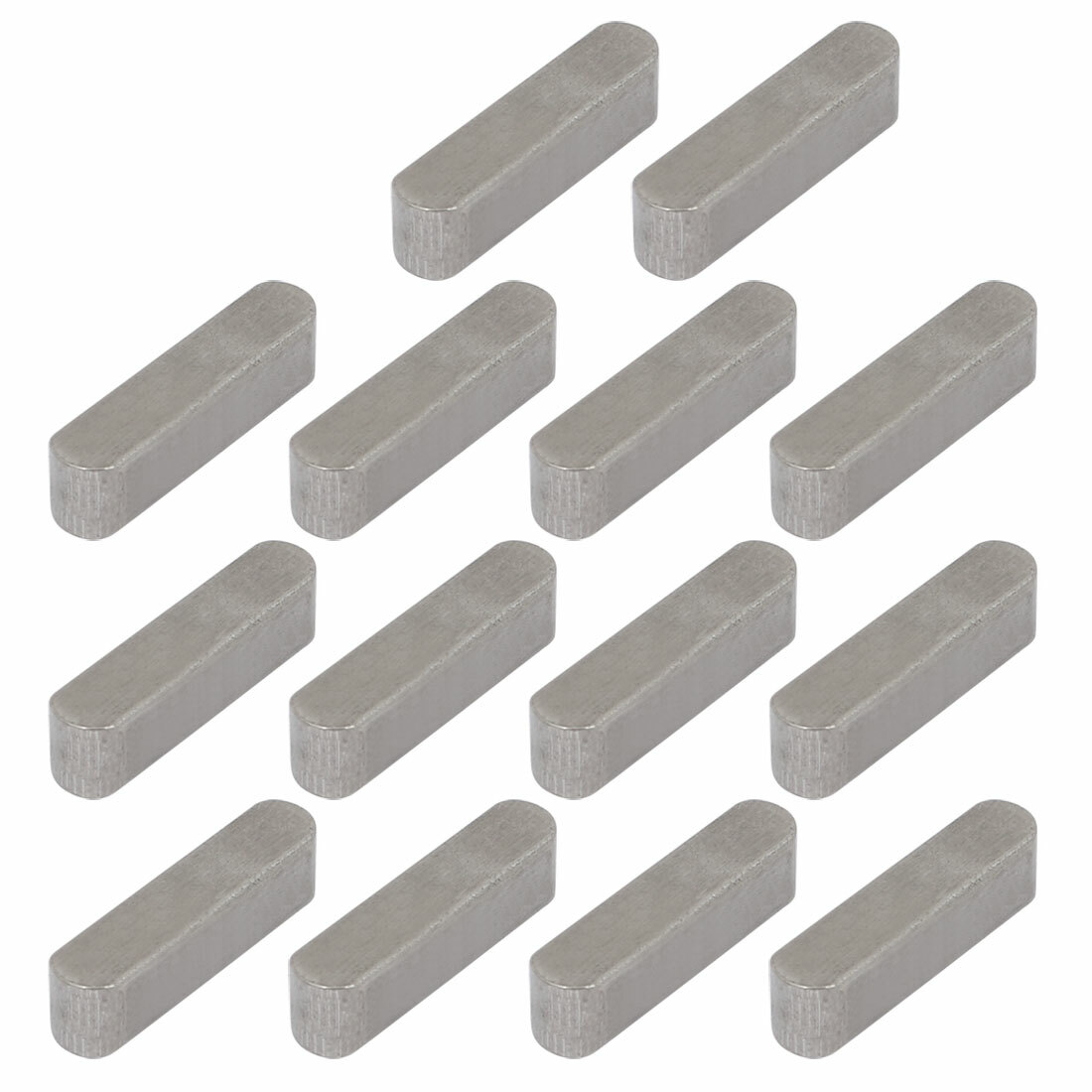 20mmx5mmx5mm 304 Stainless Steel Key Stock Keystock Round Ended 14pcs ...