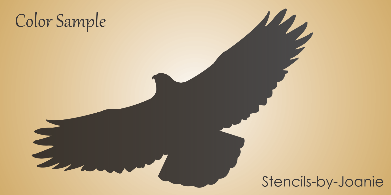Stencil 16" Flying Eagle Hawk Bird Rustic Mountain Soar Sky Lodge Cabin ...
