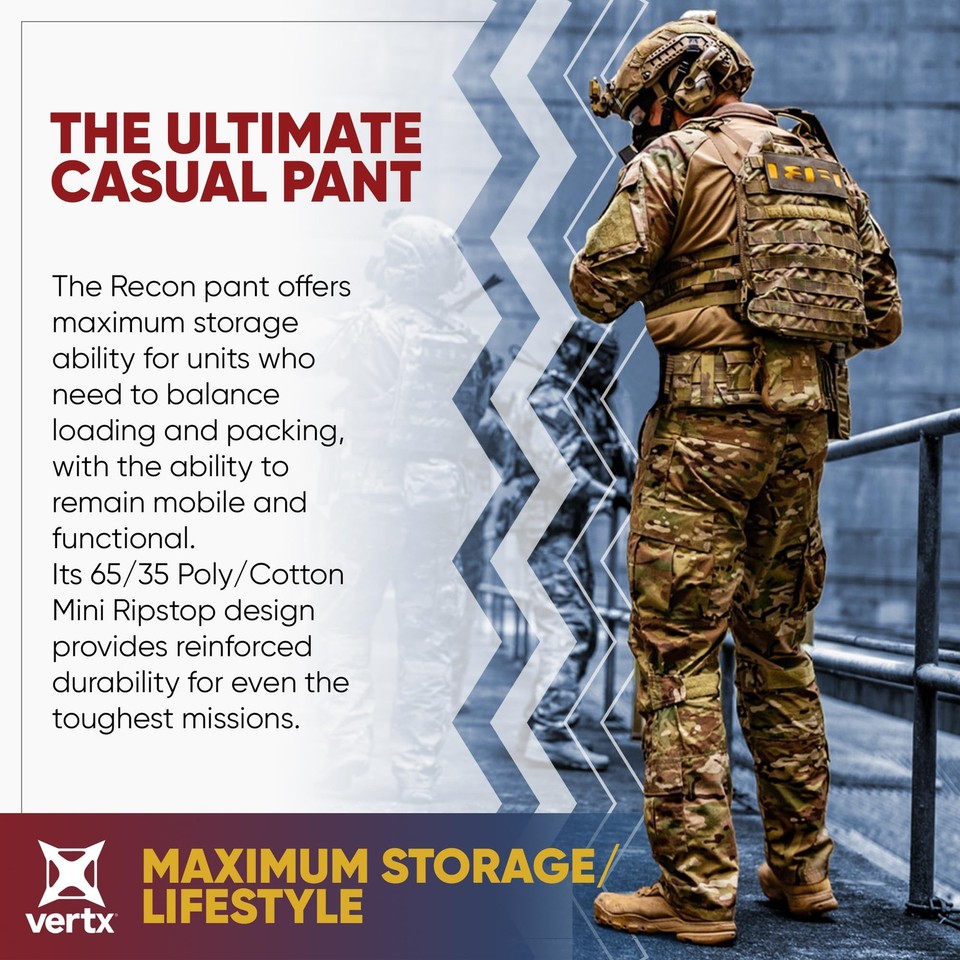 Vertx Mens Recon Combat Overt Tactical Gear Uniform Cargo Pants Multi ...