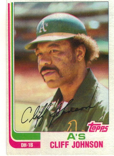 1982 Topps Baseball Card - Cliff Johnson - Oakland Athletics #422 | eBay