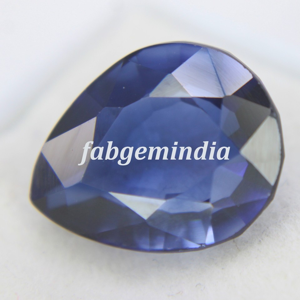 9.80 Ct Certified Pear Cut Loose Gemstones Natural Kashmiri Blue ...