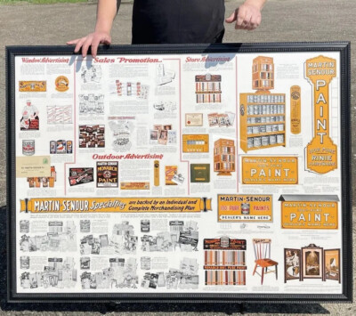 INCREDIBLE Vintage MONARCH Paint Salesman Advertising Poster Boston MA ...