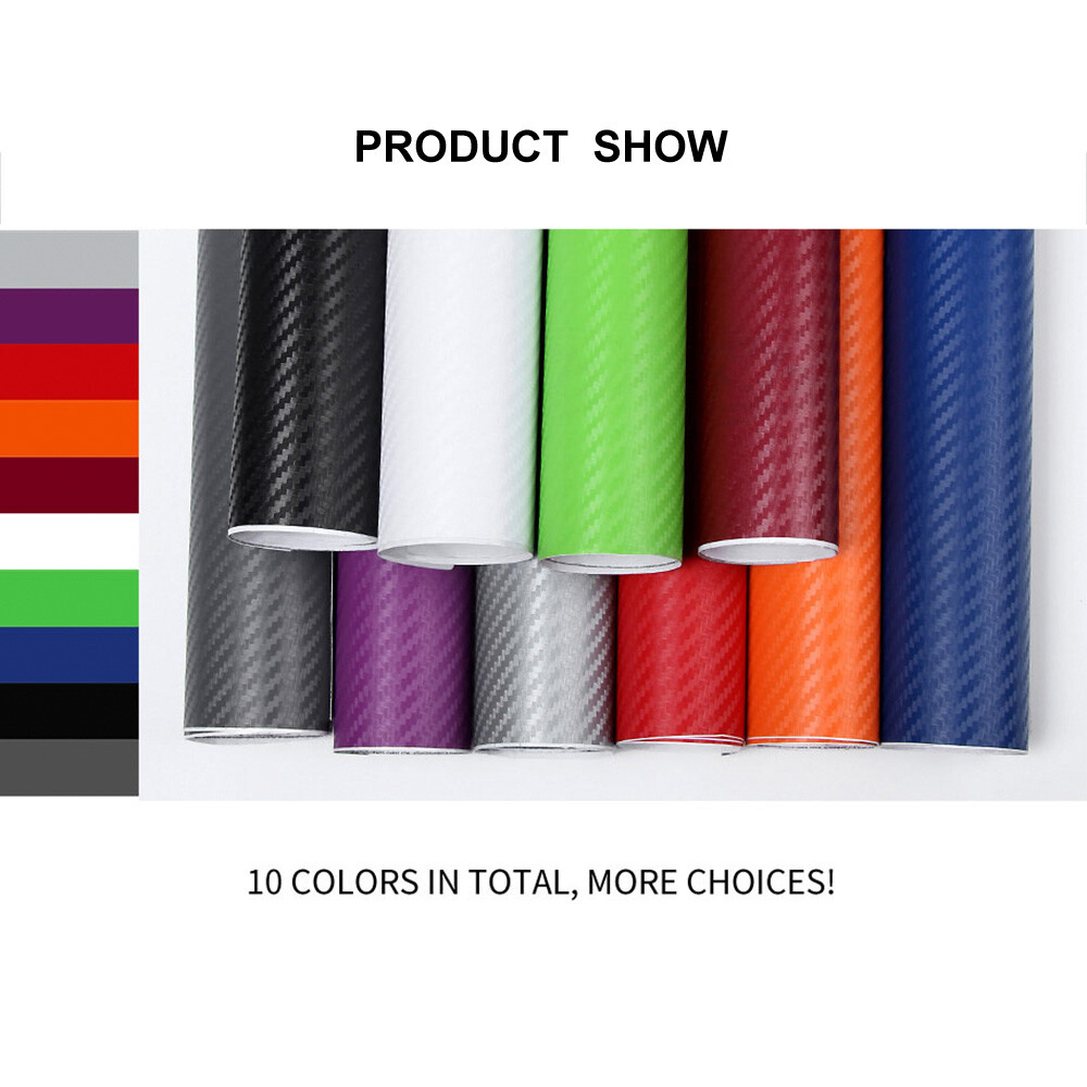 Waterproof Car Stickers 3D Car Carbon Fiber Vinyl Film Sheet Roll Auto ...