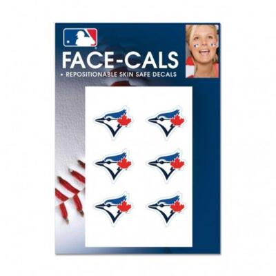 Toronto Blue Jays 6 Pack Tattoos Face Cals [NEW] MLB Fan Decal Sticker ...