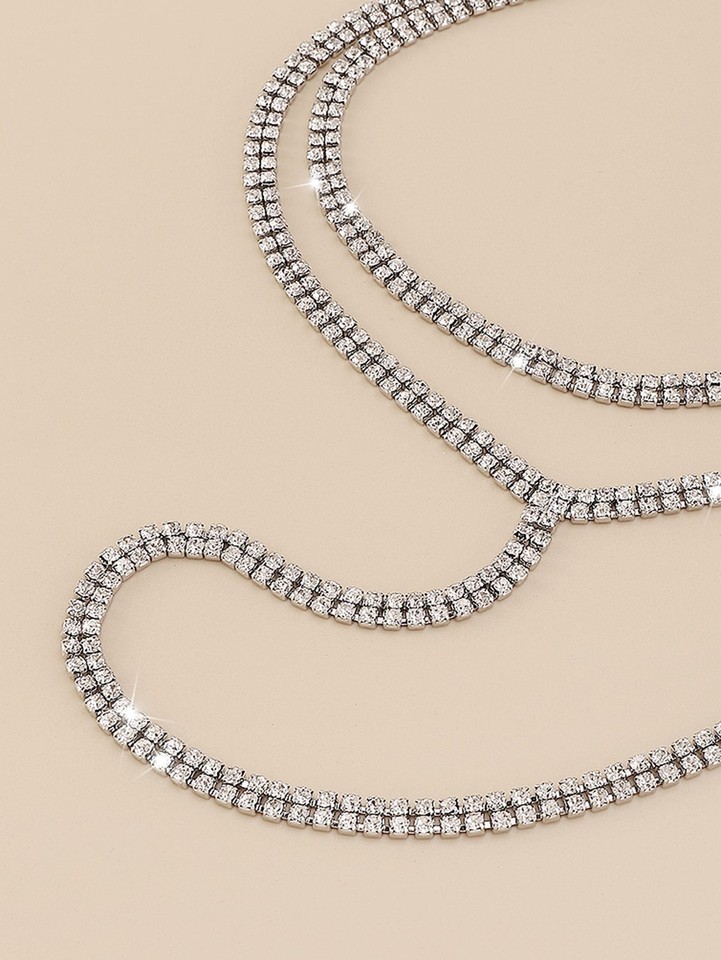 Rhinestone Decor Y Lariat Modern Necklace Jewelry for Women Gift for ...