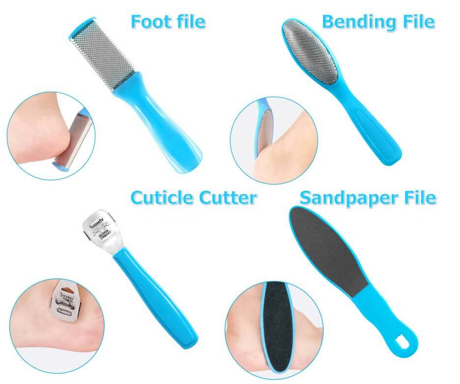 10pcs CALLOUS Remover Pedicure Tool Set Kit Foot File Scraper Brush ...