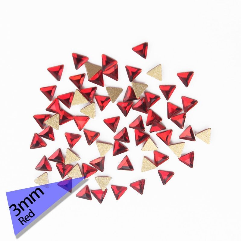 Small Triangle Bead Clear Nail Art Rhinestone 30/100Pcs Crystal Stone ...