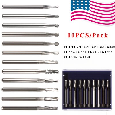 Dental Carbide Burs Friction Grip Bur Short Shank For High Speed ...