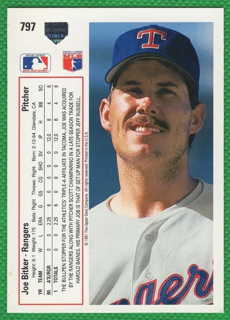 1991 Upper Deck - #797 Joe Bitker (RC) for sale online | eBay