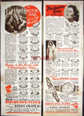 2 x BRAVINGTONS of Kings Cross Jewellery Advert Prints #1 - Original ...