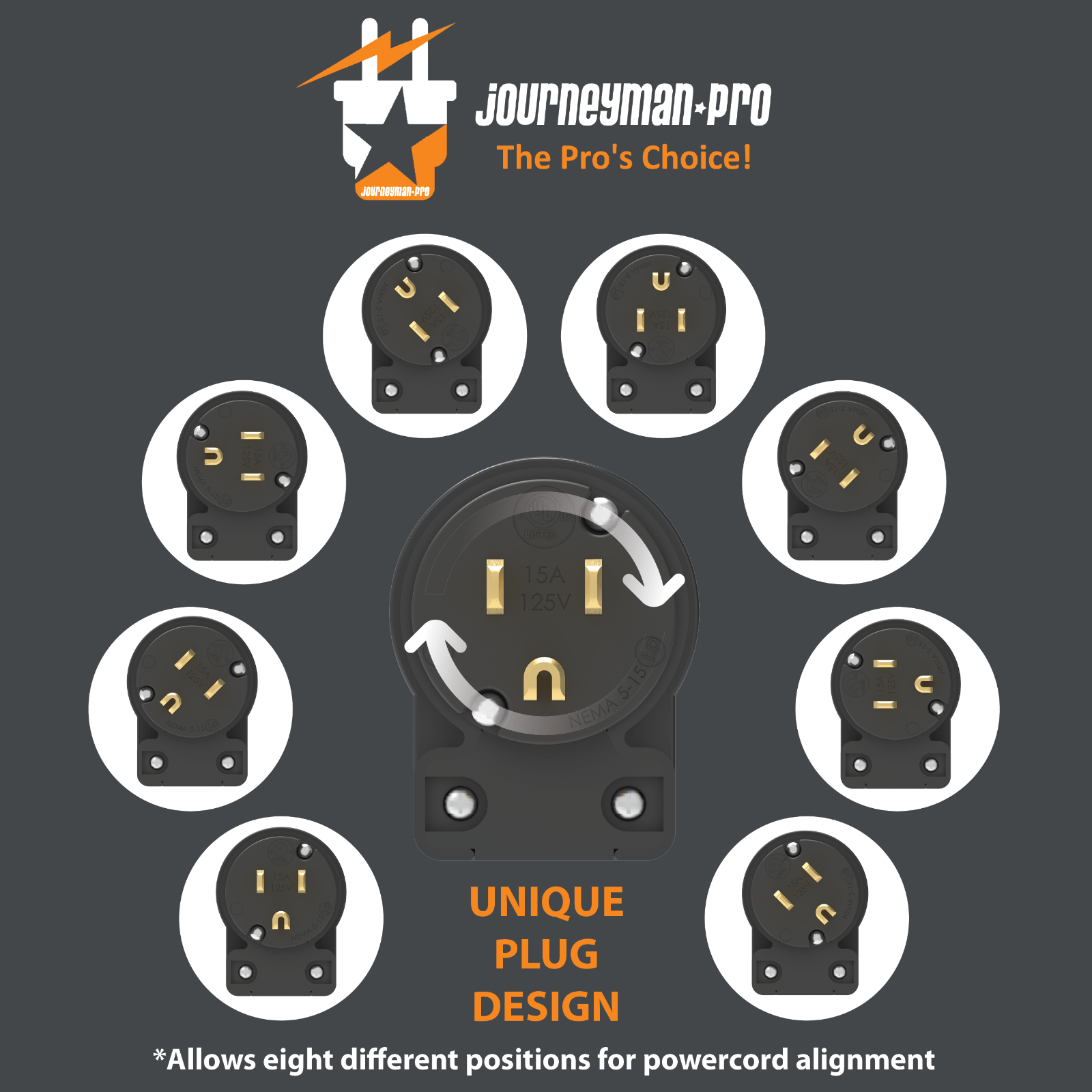 110 Volt 15 AMP Male 90 Right Angle Plug Extension Power Cord ...