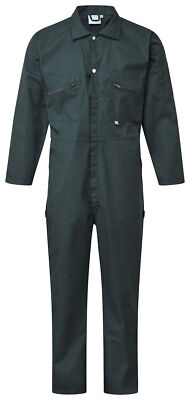 MENS WORK COVERALLS ZIP OVERALLS WAREHOUSE GARAGE MECHANICS BOILERSUIT ...