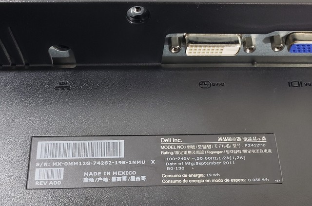 Dell Professional P2412HB 24" Full HD VGA, DVI, USB Hub WideScreen ...