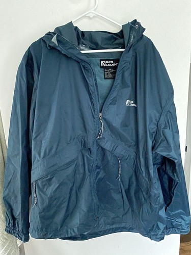 Red Ledge Jacket Mens XXL Teal Green Shell Hooded Rain Zip Up Hooded ...