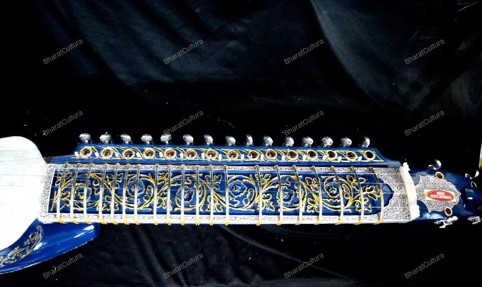 Professional Musical Instrument Taus Blue Mayuri Veena Peacock Shaped ...