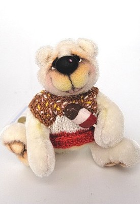 NWT "Feb Freddie" 5" Handmade OOAK Artist Katie Rae Bear by Katherine ...