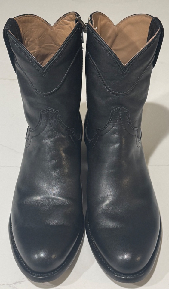 TECOVAS THE DEAN BLACK LEATHER ZIPPER COWBOY BOOTS-MENS' 12D | eBay