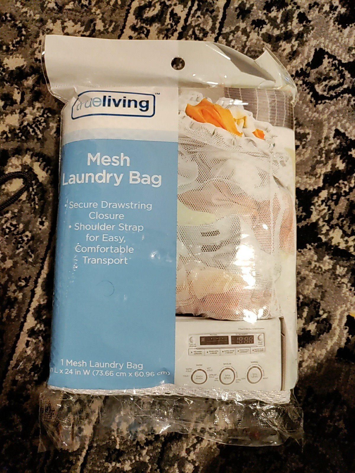 LARGE Nylon Mesh Laundry Bag Locking Drawstring Delicate Clothes 29x24 ...