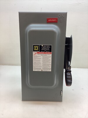 Square D H362 60 Amp 600v 3Ph Fusible Safety Switch Disconnect | eBay