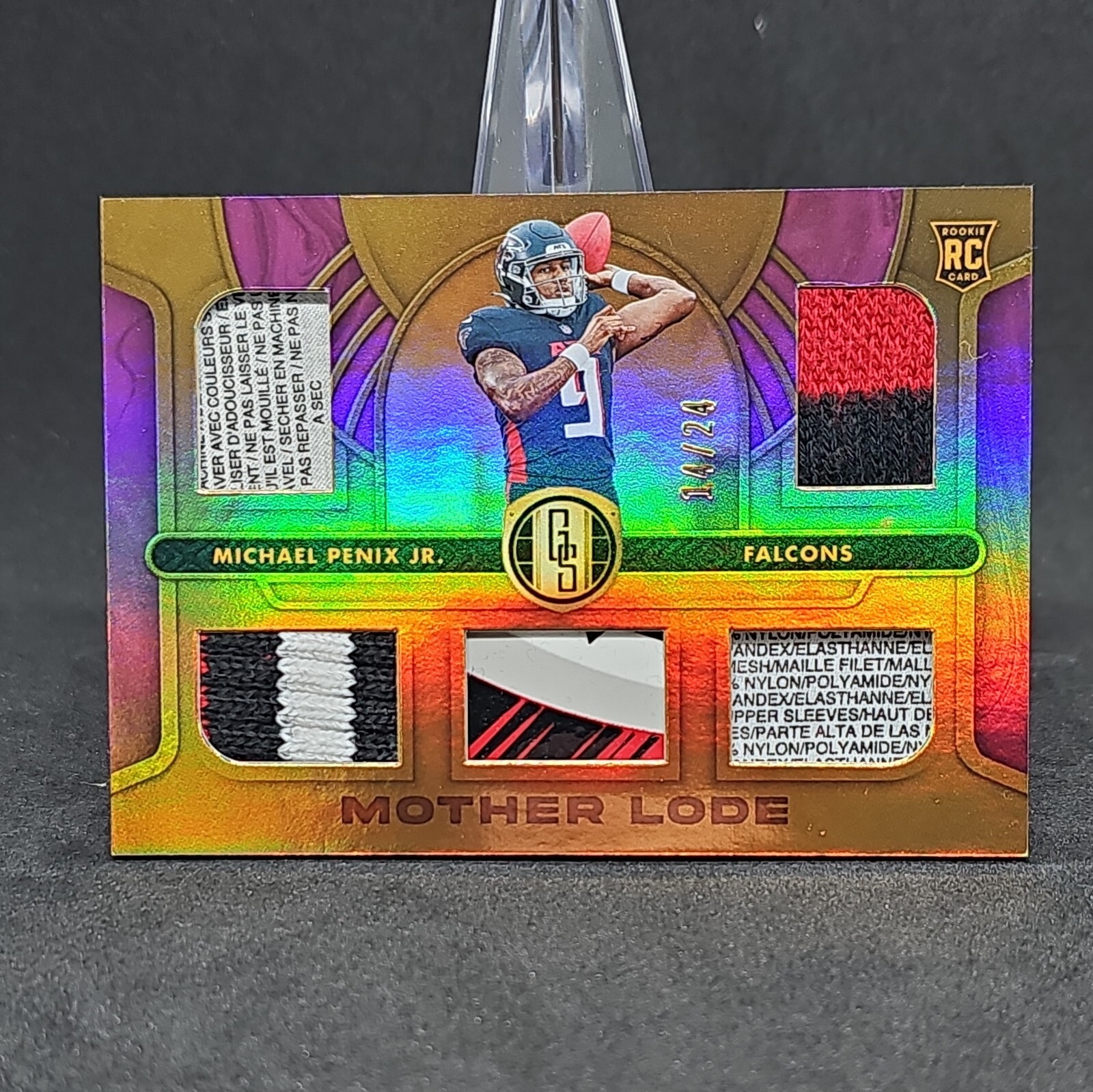 MICHAEL PENIX JR. 2024 Panini Gold Standard RC Patch 14/24 Mother Lode ...