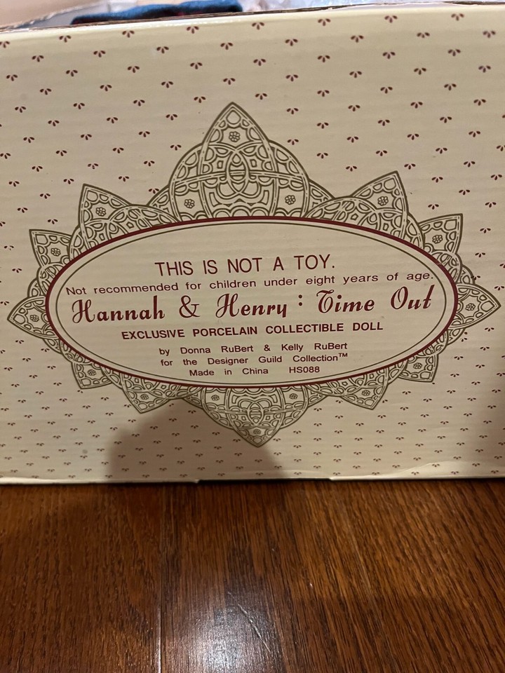 Kelly RuBert "Hannah & Henry: Time Out" Porcelain Collectible Doll 18 ...
