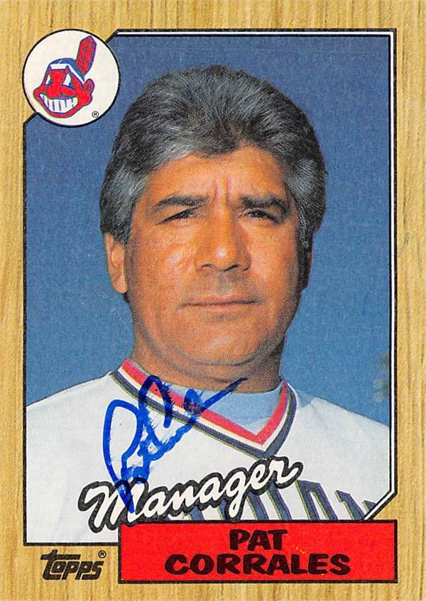 Pat Corrales autographed Baseball Card (Cleveland Indians) 1987 Topps ...