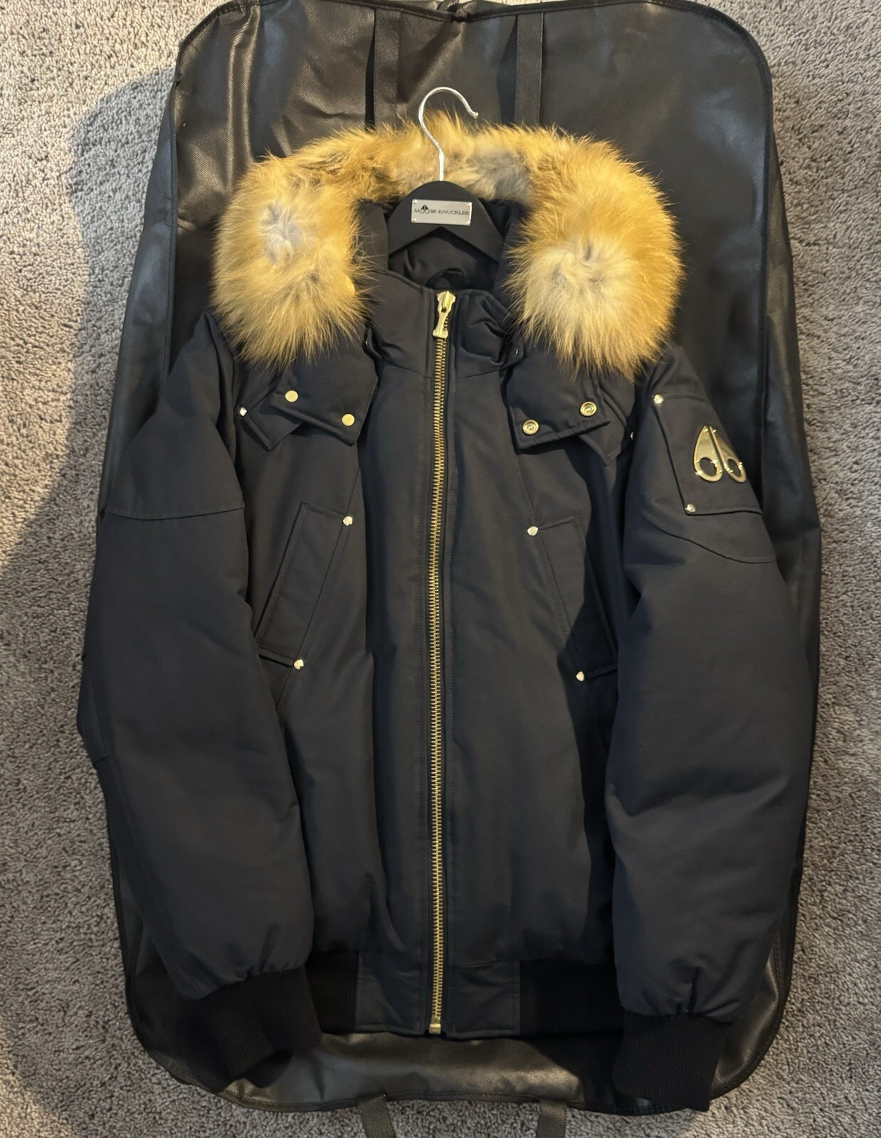 Gold Moose Knuckles Balistic Bomber Jacket - Gem