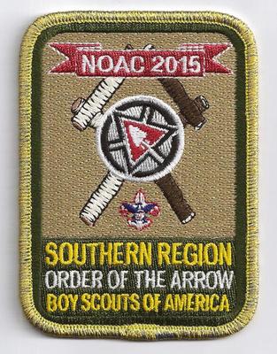 NOAC 2015 SOUTHERN REGION PATCH - GOLD MYLAR GIFT PATCH | eBay