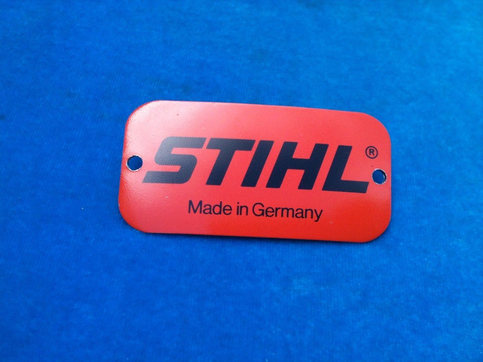 STIHL NLA 070, 090, 090AV, 090G Curved Firm Plate / Tag / Badge. # 0000 ...