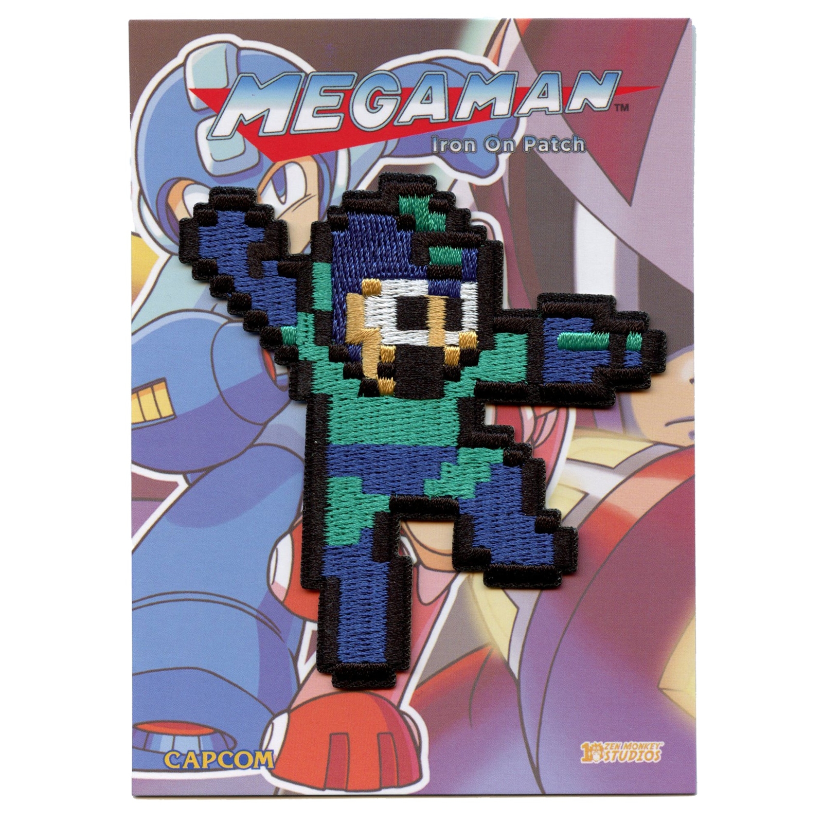 Mega Man Jump And Shoot Patch Capcom Classic Game Embroidered Iron On ...