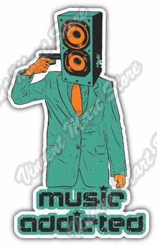 Music Addicted Speaker Subwoofer Car Bumper Window Vinyl Sticker Decal ...