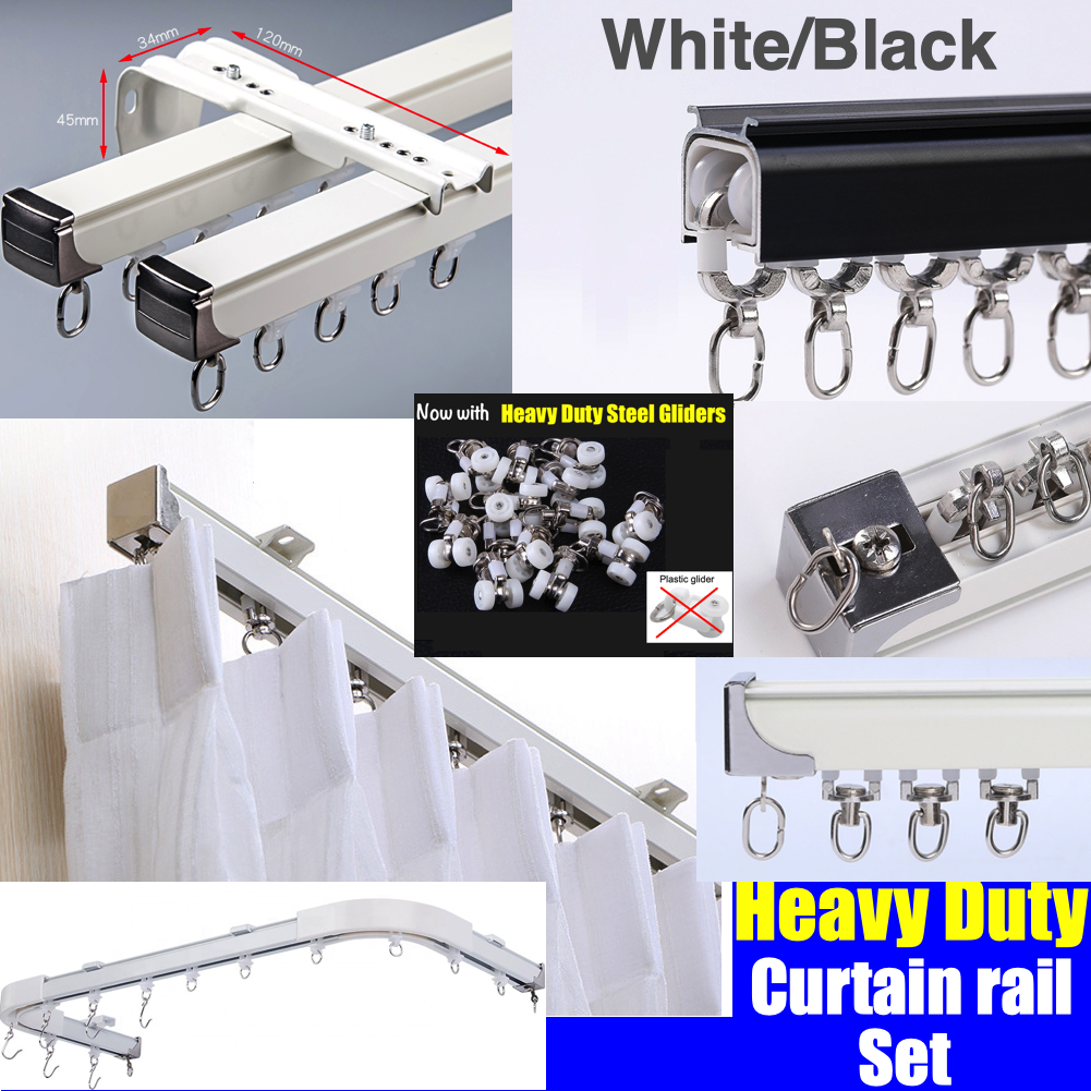 Heavy Duty Curtain Rails Iksun Curtain Double Tracks Ceiling Wall