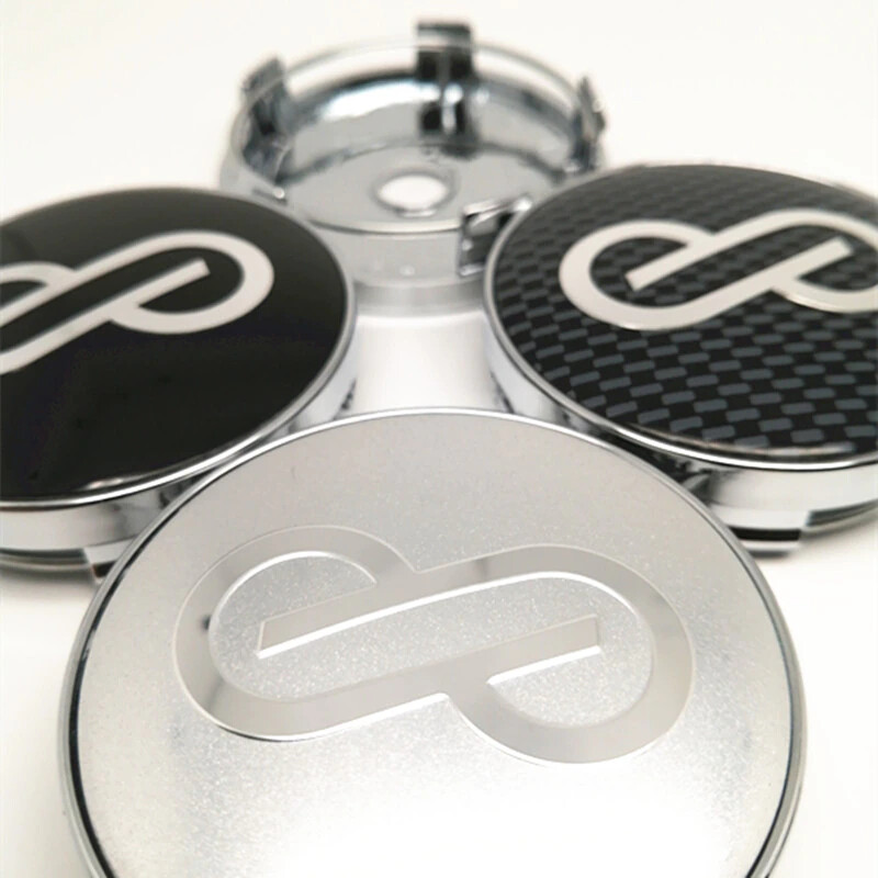 4pcs 60 mm suitable for Enkei Black Silver Alloy Wheel Center Caps Hub ...