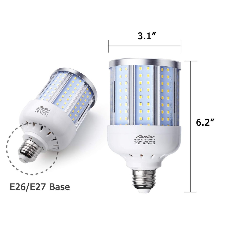 40W LED Corn Light Bulb Corn Lamp (280W Equivalent 6500K) Cool Daylight ...