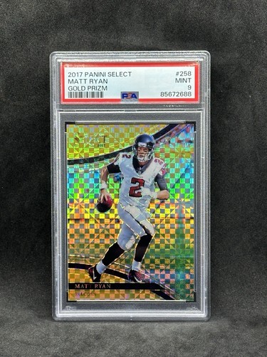 Matt Ryan 2017 Select Field Level Gold 10/10 Bookend PSA 9 Atlanta ...