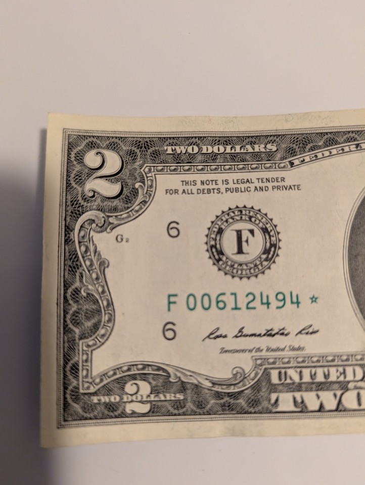 A $2.00 2013 STAR NOTE WITH VERY LOW SERIAL NUMBERS | eBay