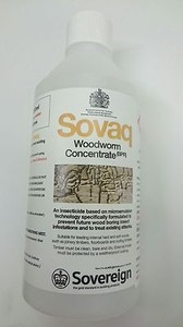 Sovereign Sovaq Wood Worm Killer, 250ml Makes 6.25L Woodworm Treatment ...