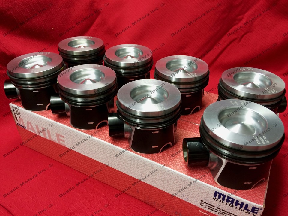 Ford 6.4 6.4L Powerstroke Diesel MAHLE Pistons set 8 +Rings 2008-10 +1 ...