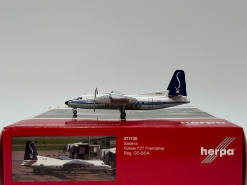 Hobby Master 1:200 Sabena Fokker F-27 OO-SCA 571135 1970s colors | eBay