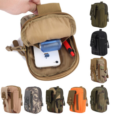 Universal Tactical Cell Phone Pouch Molle Waist Pocket Case Cover Belt ...