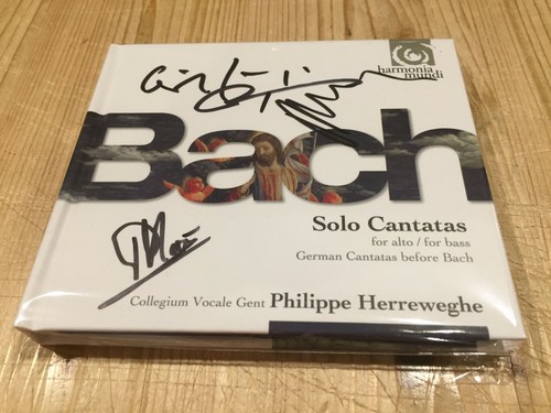 Signed by PHILIPPE HERREWEGHE & PETER KOOY Bach Solo Cantatas HARMONIA ...