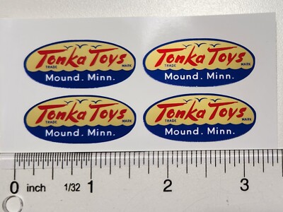 Tonka Logo Sticker 1956 To 1957 Vintage Oval Vinyl Decals | eBay