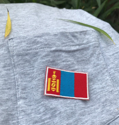 Mongolia Country National Flag Patch Embroidered 3 x 4.5 cm Iron-On Applique | eBay